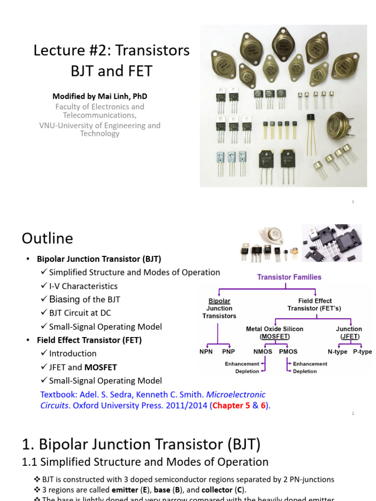 Lecture 2 Transistors Bjt And Fet Updated 3 Download Free Pdf