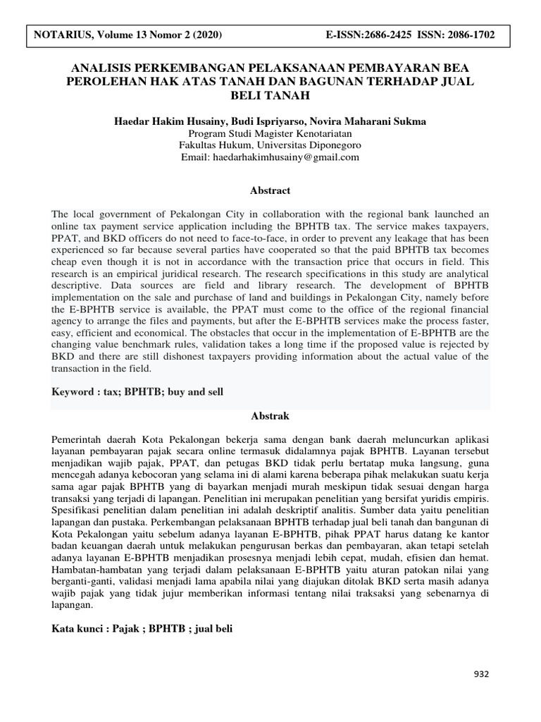 Jurnal E-Bphtb | PDF | Hukum