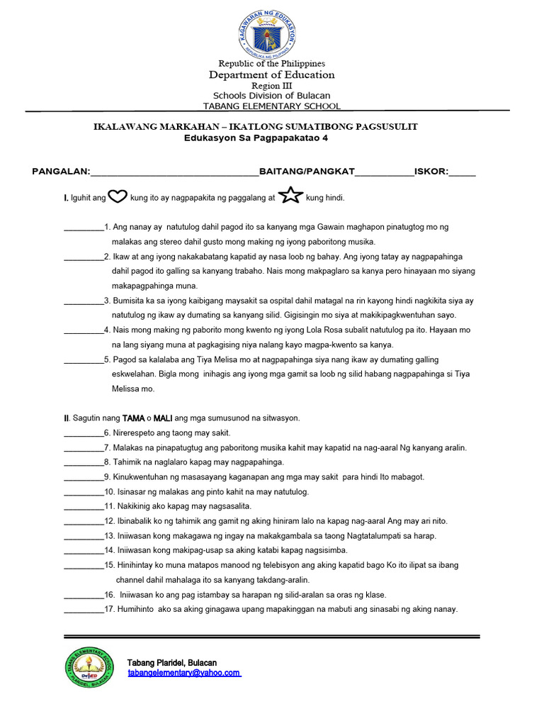 EMILY-Grade-4-THIRD-SUMMATIVE-TEST-WITH-TOS-THIRD PERFORMANCE TASK WITH ...