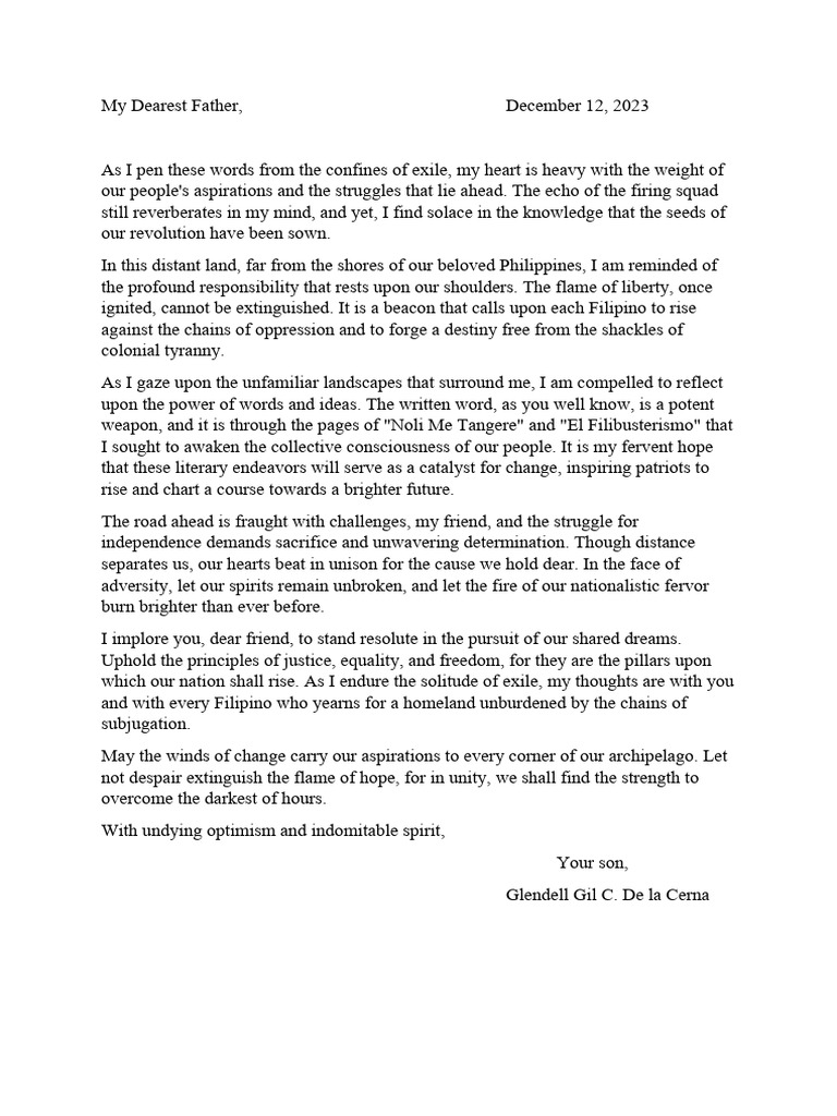 Letter from Exile: A Call for Freedom | PDF
