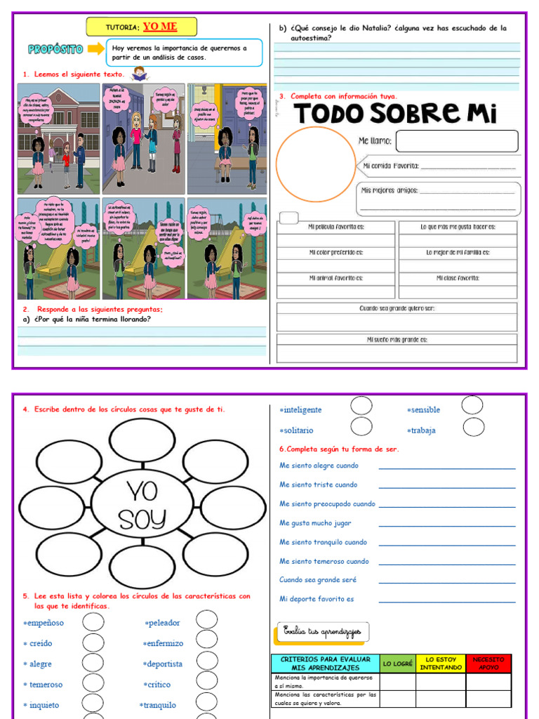 FICHA YO ME QUIERO | PDF