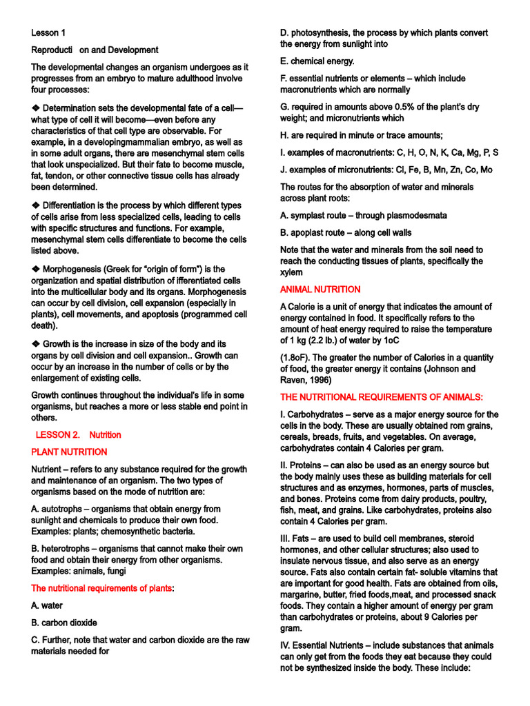 Gen Bio 2 Q2 | PDF | Stoma | Nutrition