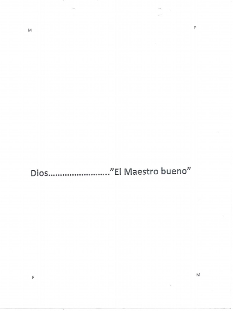 Dios ... El Maestro Bueno | PDF