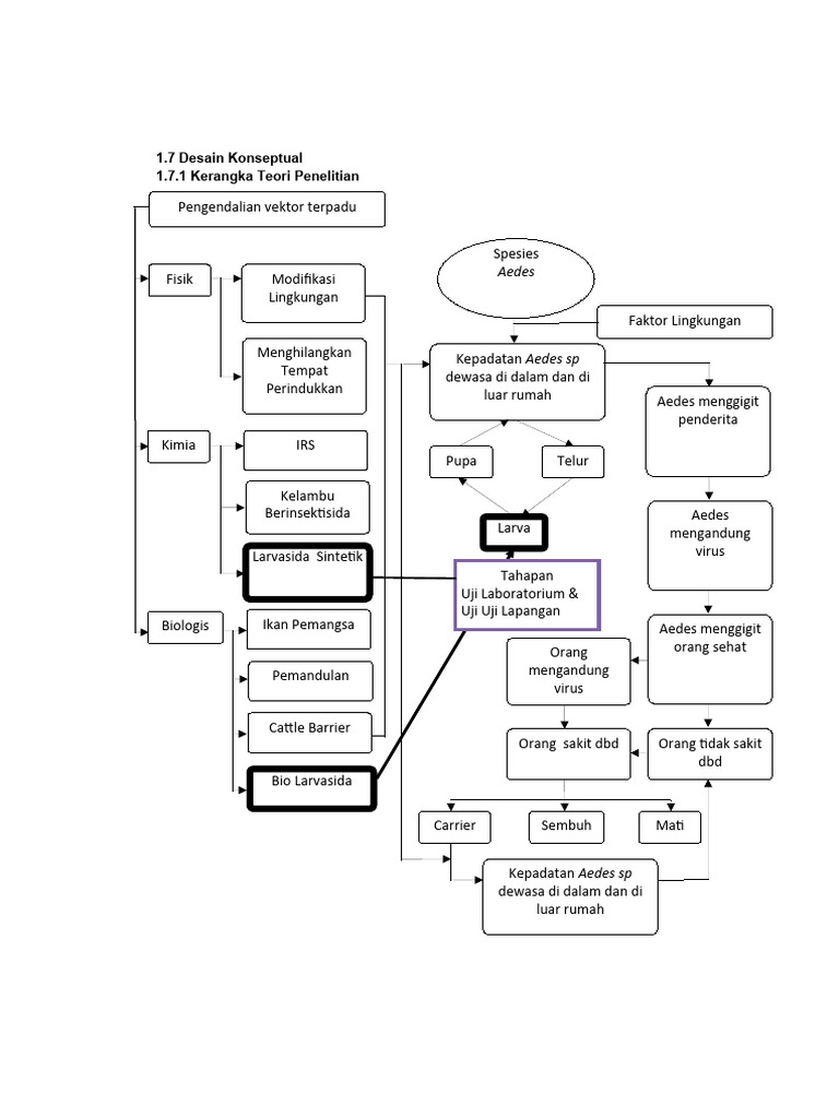 Kerangka Teori Pengendalian Penyakit DBD | PDF