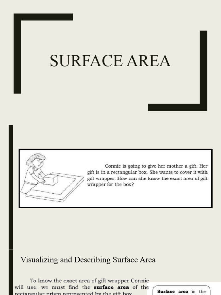 Surface Area | PDF | Area | Geometric Objects