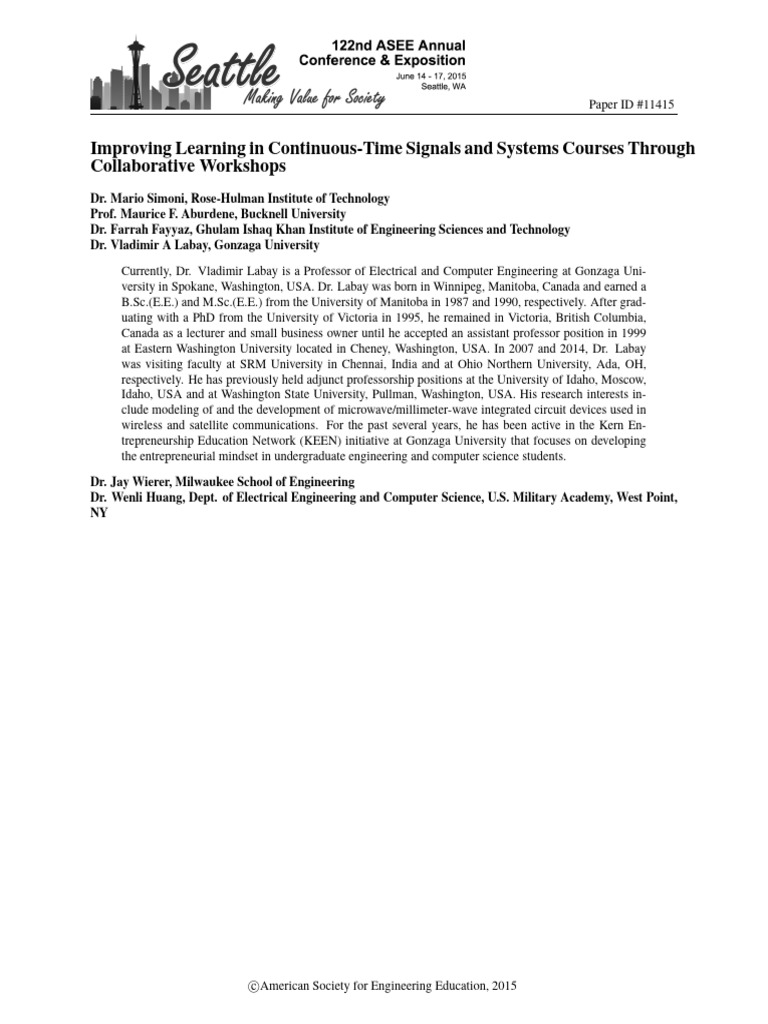 NSF Poster About Workshops | PDF | Sampling (Signal Processing) | Modulation