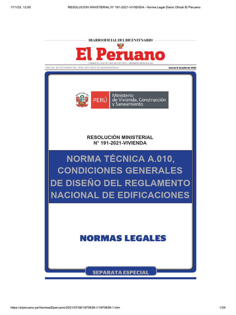 Modificación Norma Técnica A.010 RNE | PDF | Escalera | Ventilación (Arquitectura)