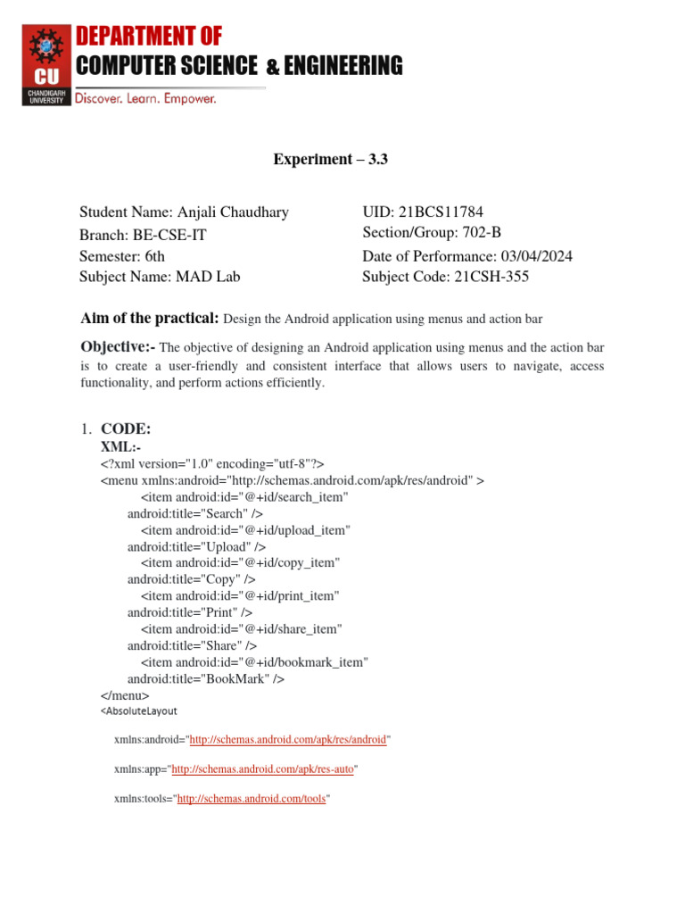 Anju MAD 3.3 | Download Free PDF | Android (Operating System) | Application Software