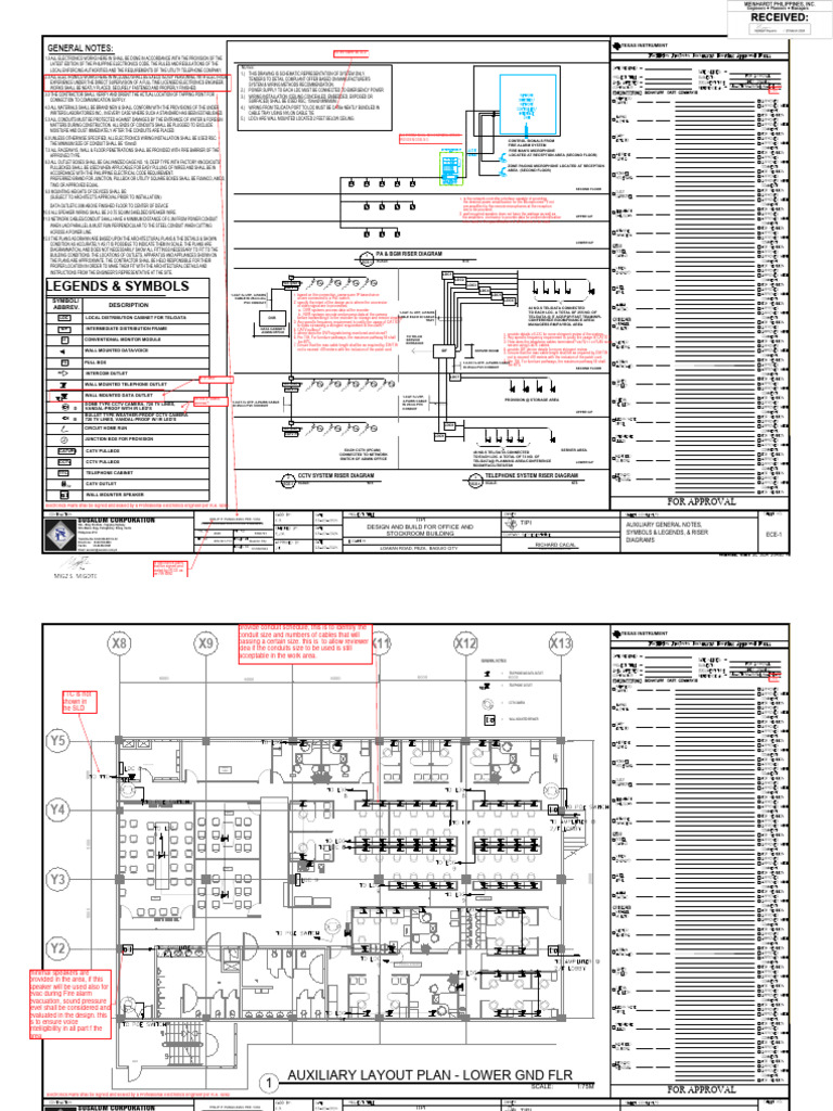 Auxiliary Drawing (CCTV AND DATA) For Sample Project | PDF | Electrical ...