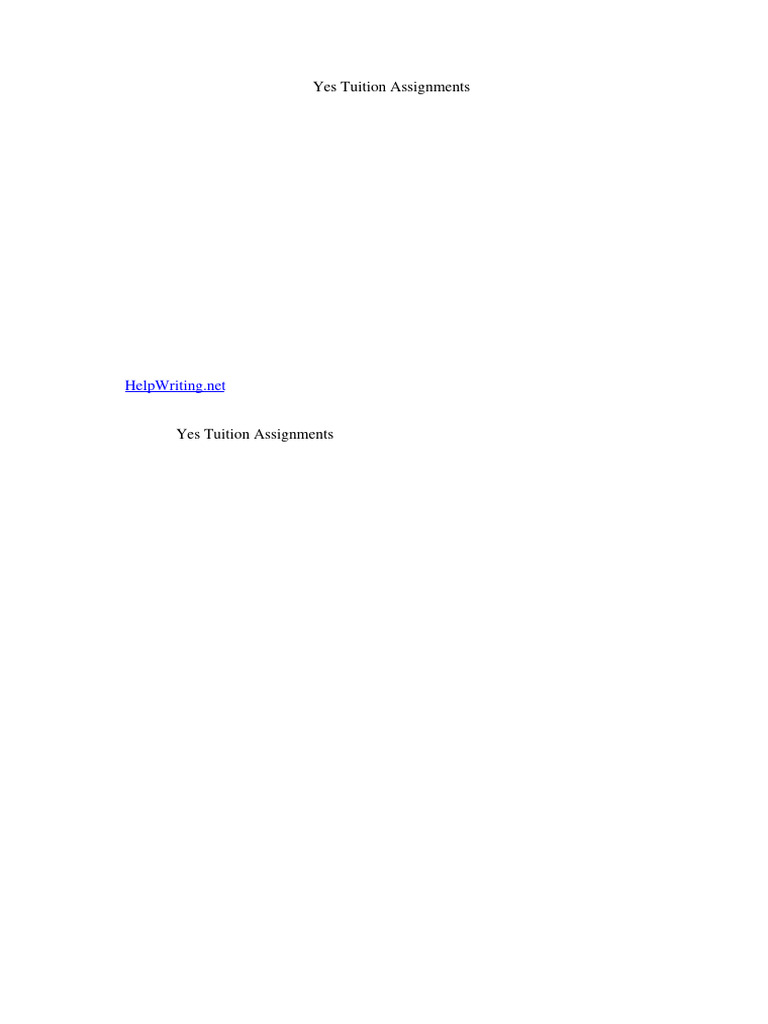 欢迎来到yes Tuition Assignments！ | PDF | Teachers | Classroom Management