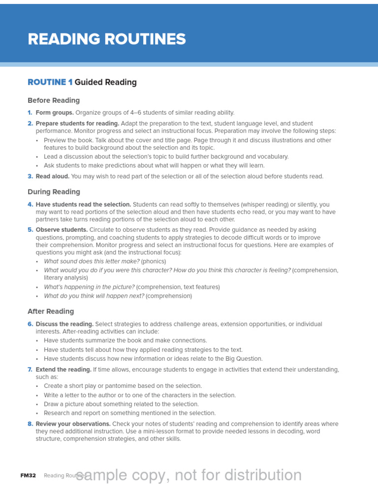 RH PDResources Routines Reading All Units | PDF | Reading Comprehension ...