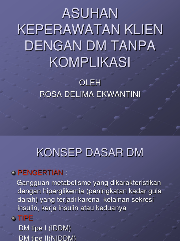 Askep DM Tanpa Komplikasi | PDF
