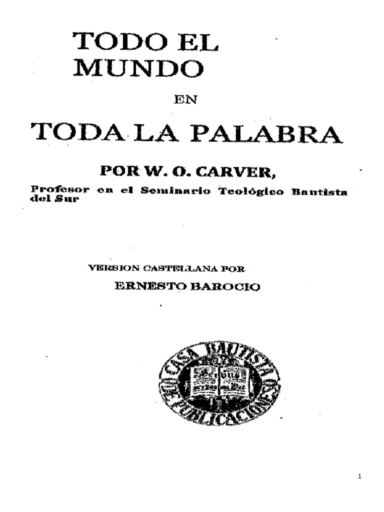 Todo El Mundo en Toda La Palabra | PDF