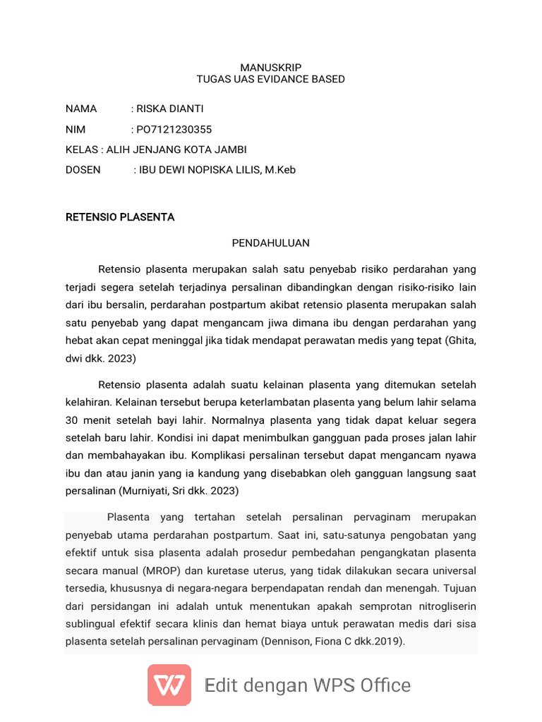 TakeHome Riska Dianti (Ibu - Dewi NL) | PDF | Pengembangan Diri | Kesehatan Holistik