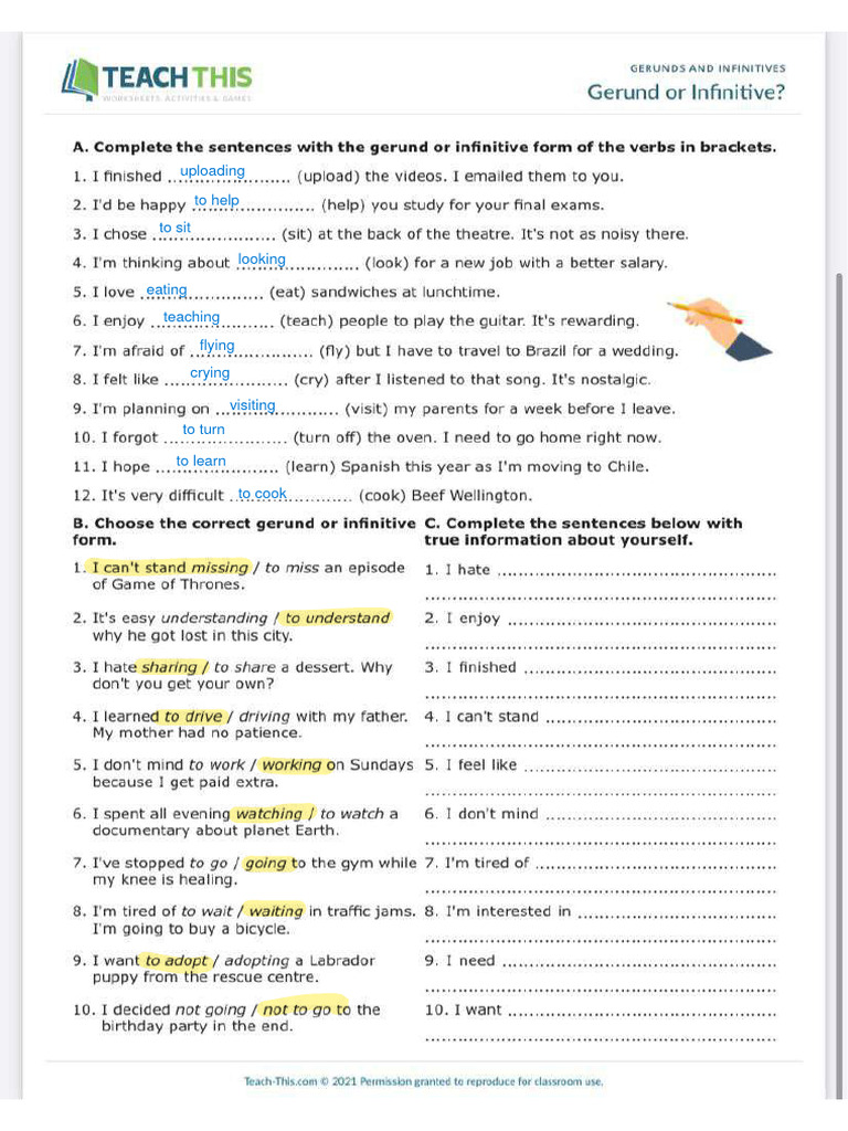 Gerund or Infinitive | PDF