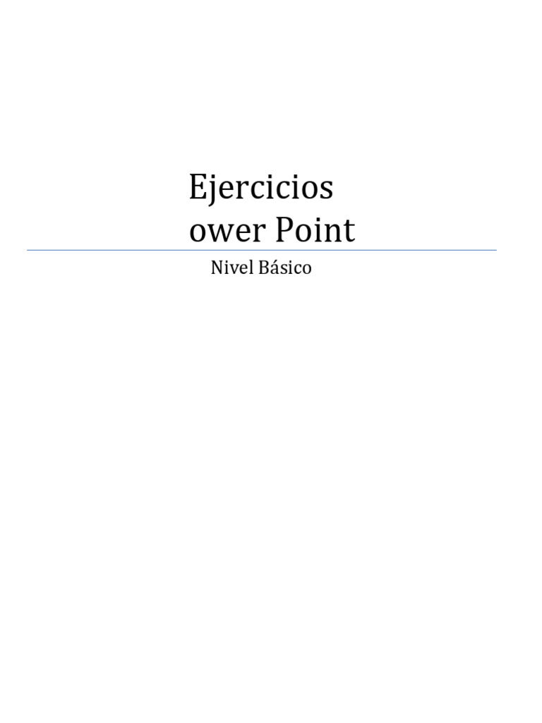Manual de Ejercicios de Power Point | PDF | Informática