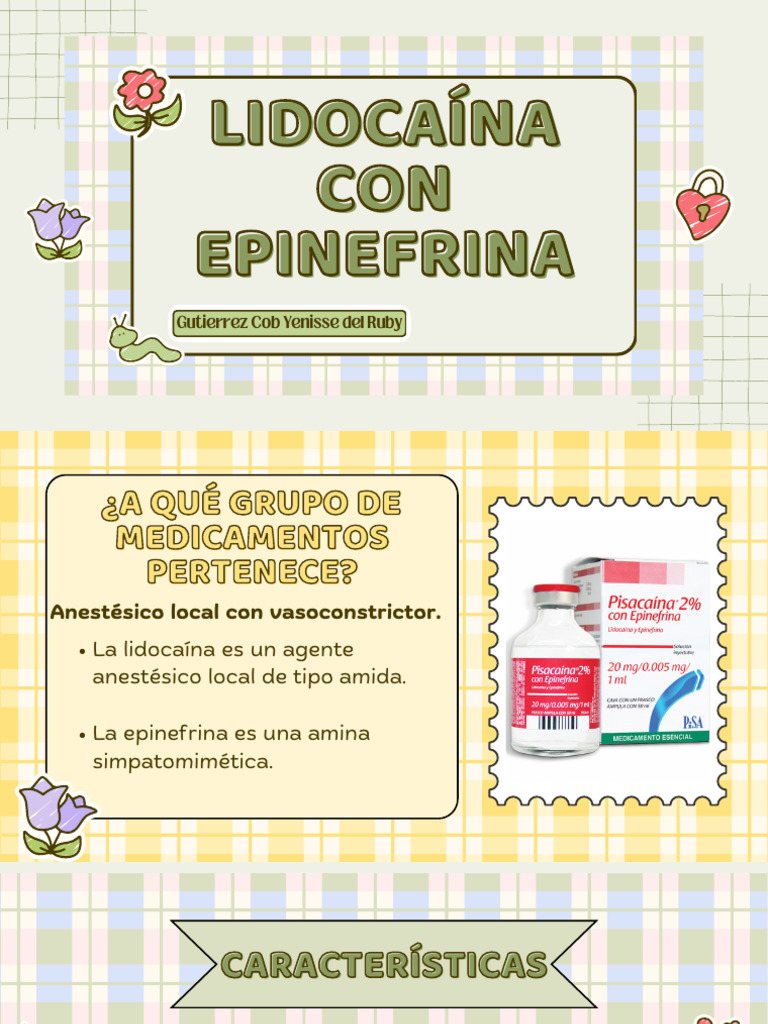 Lidocaina Con Epinefrina - Anestesia Local | PDF | Medicamentos con ...