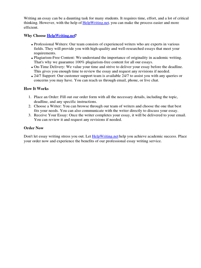 Help Writing An Essay | PDF | Essays | Thought