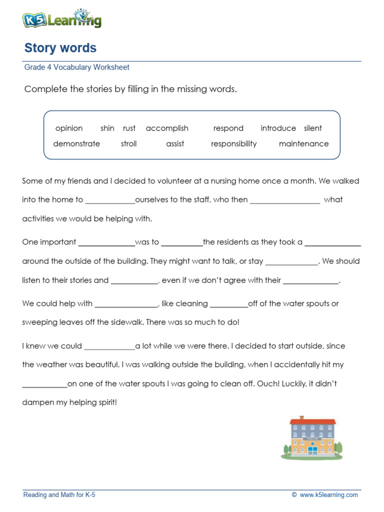 Grade 4 Paragraph Insert Words 1 | PDF