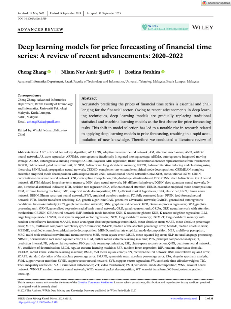 Deep Learning in Financial Forecasting | PDF | Deep Learning ...