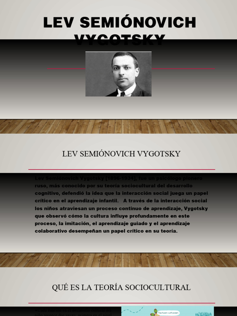 Lev Semiónovich Vygotsky | PDF | Aprendizaje | Desarrollo cognitivo