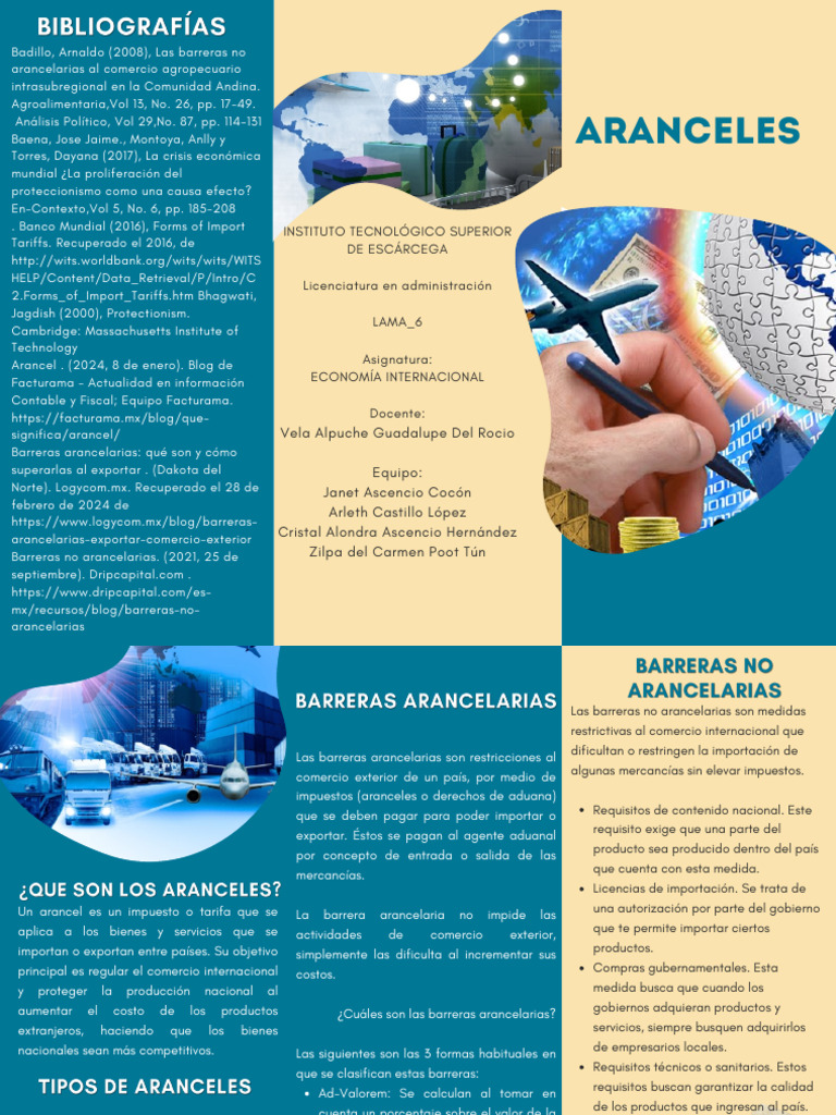Tríptico Los Aranceles 2 | Descargar gratis PDF | Arancel | Política económica