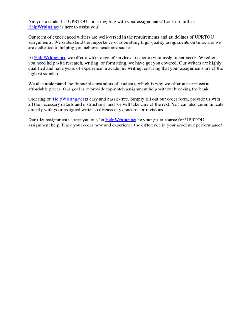 Uprtou Assignment Help | PDF | Thesis