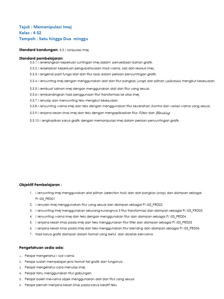 PBL Produksi PMM PM03 | PDF