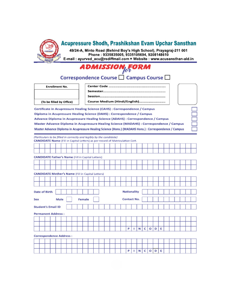Correspondence Form | PDF