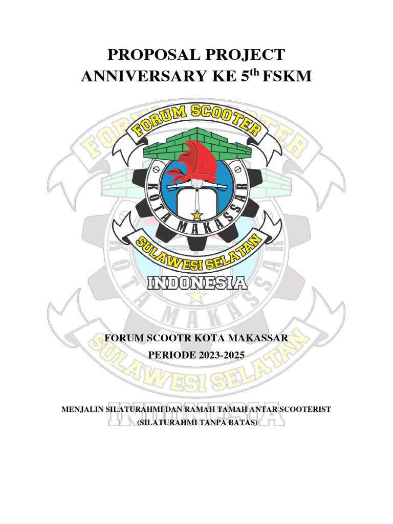 Proposal Anniversary FSKM Ke-5 | PDF