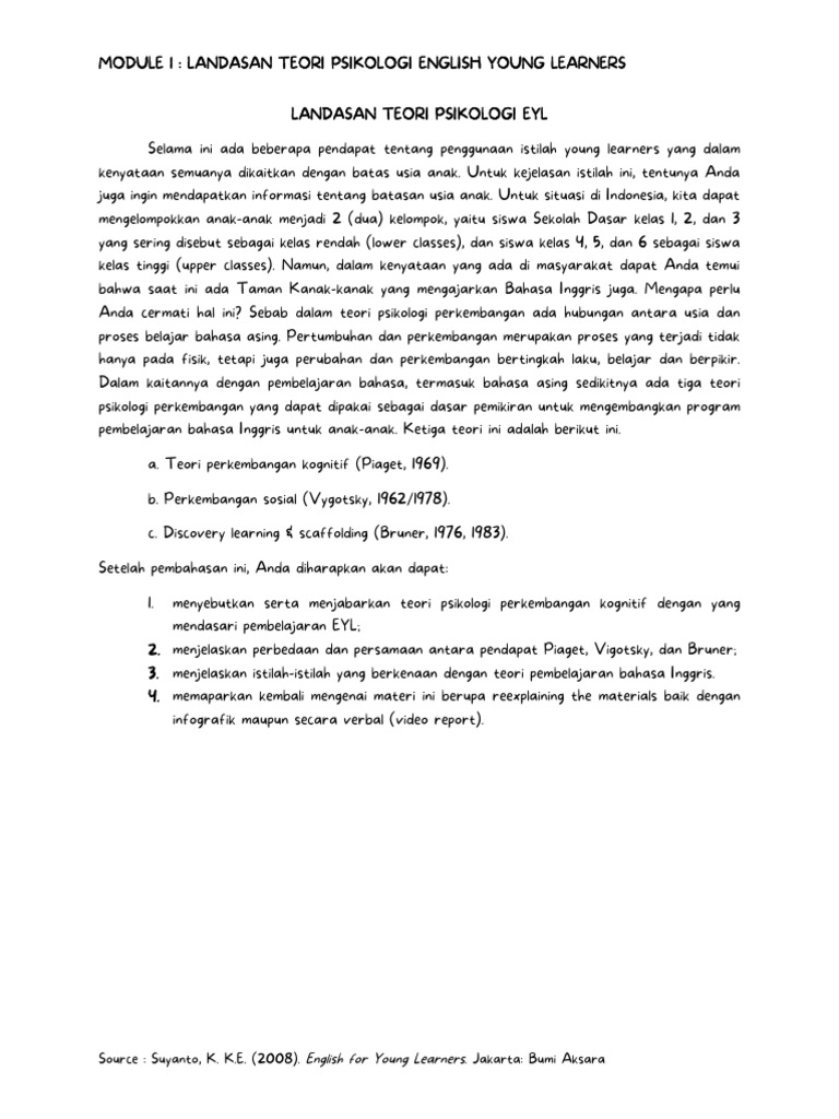 Module 1 LANDASAN TEORI PSIKOLOGI EYL | PDF | Kesehatan Holistik | Sains & Matematika