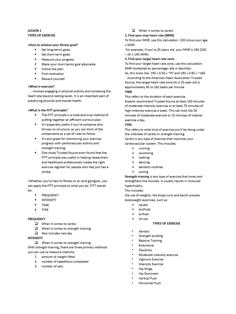 Pathfit Midterm-Reviewer | PDF | Strength Training | Aerobic Exercise