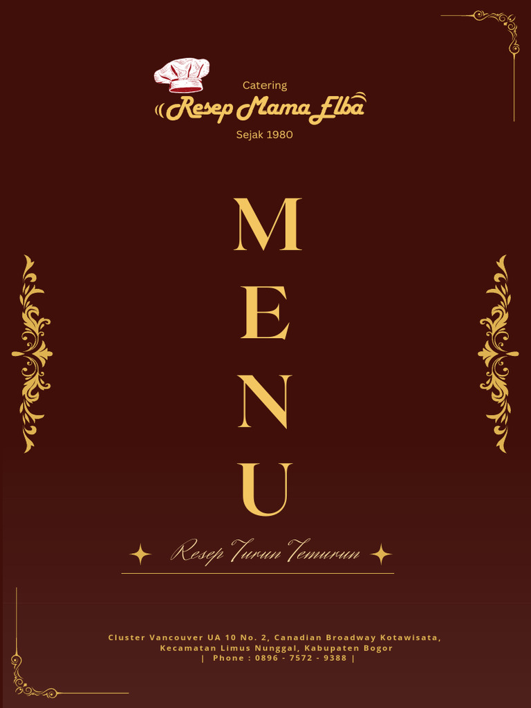 PROPOSAL MENU MAKANAN - RESEP MAMA ELBA | PDF
