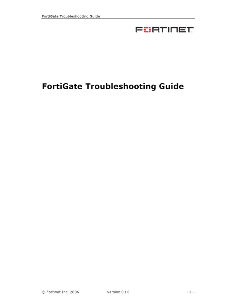 Fortigate Troubleshooting Guide Pdf