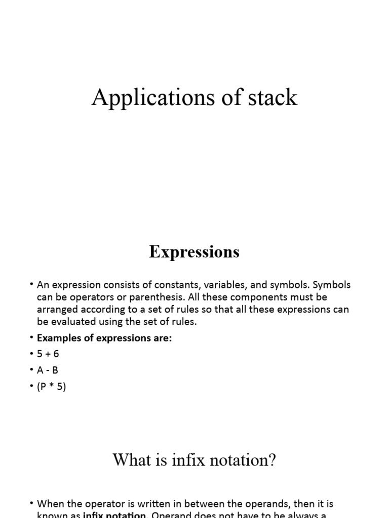 Infix, Postfix, Prefix | PDF | Notation | Computer Programming
