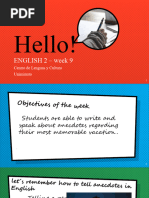 Write A Short Paragraph (5-7 Sentences) About Your Last Weekend. Use 3 ...