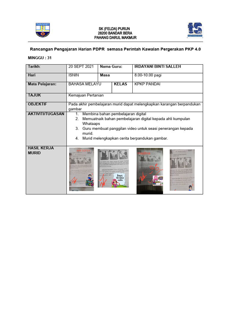 Rph Pdpr Minggu Ke 31 Pdf