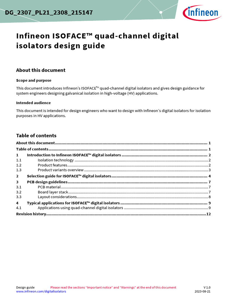 Infineon-Design Guide ISOFACE Quad-Channel Digital Isolators ...