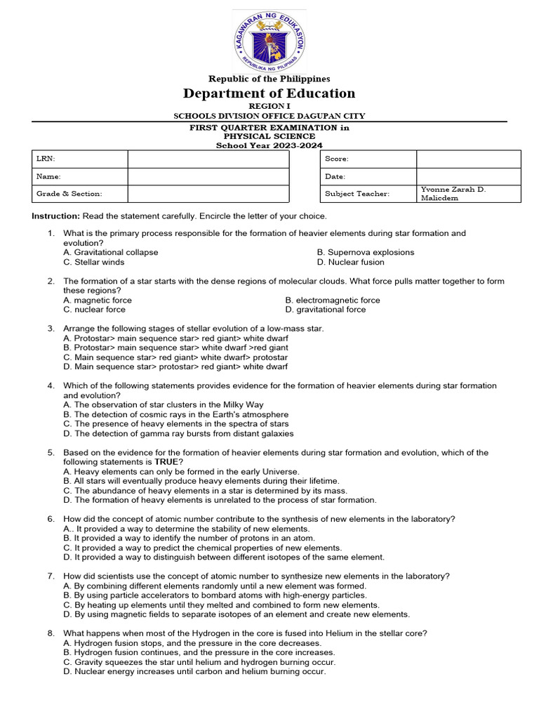 Physical Science Midterm | PDF | Reaction Rate | Intermolecular Force