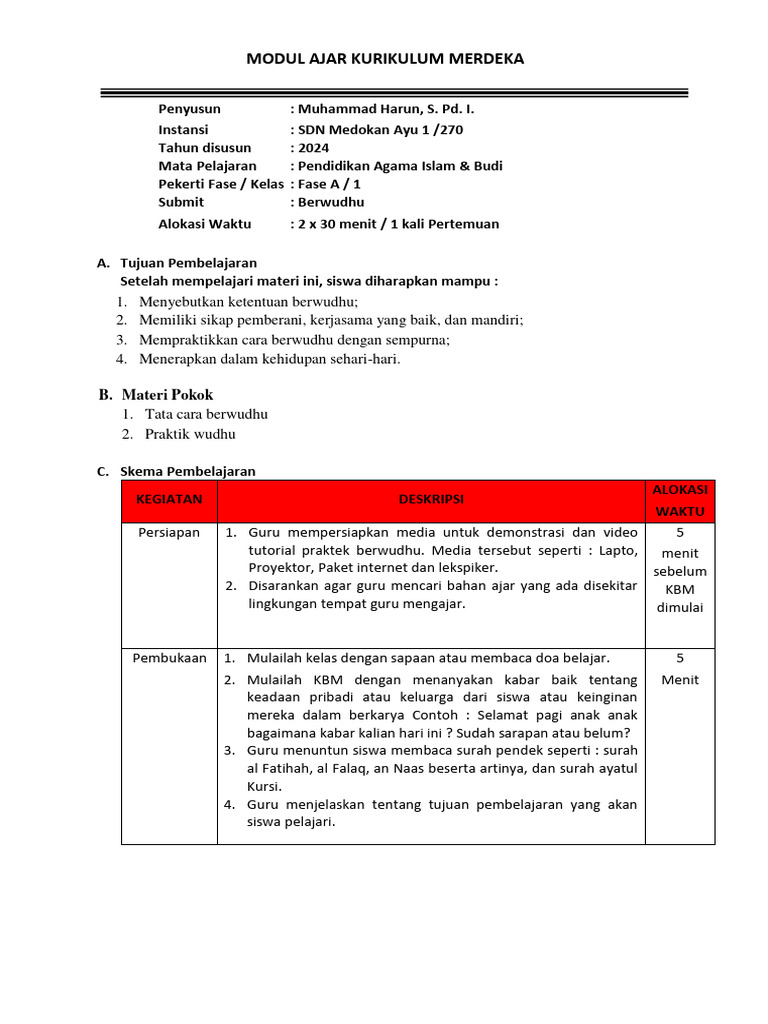 Modul Ajar Kurikulum Merdeka | PDF
