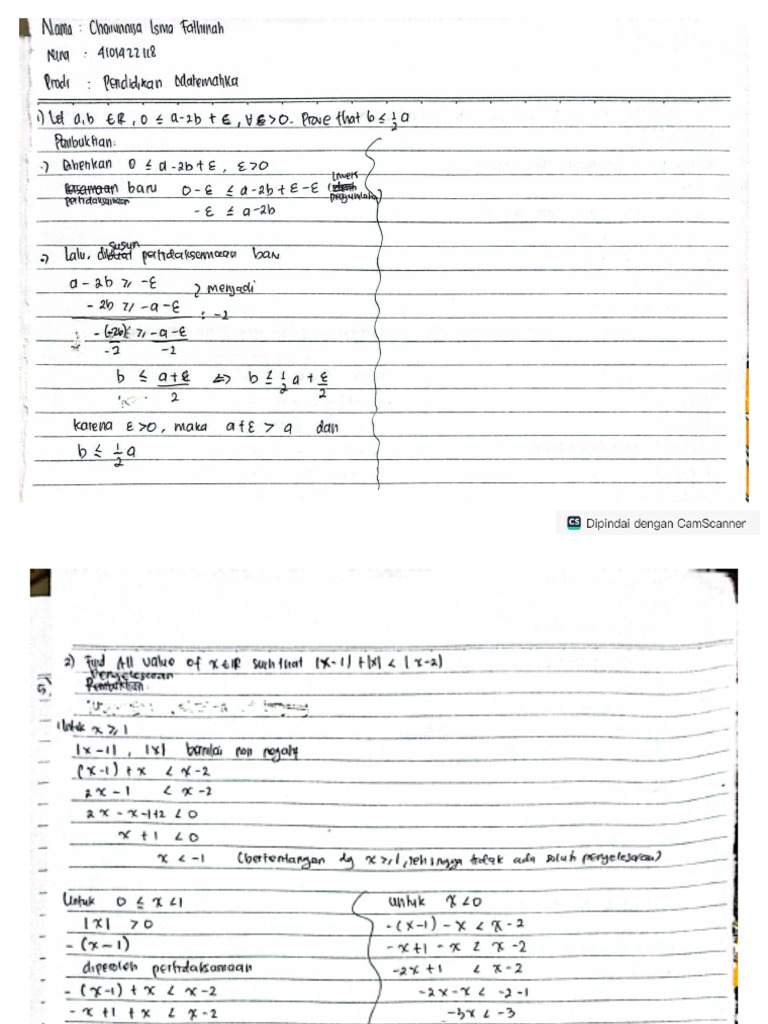 Uts Analisis Riil | PDF