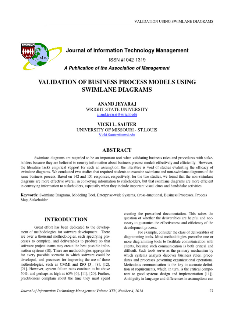 Swimlane Diagrams Pdf Survey Methodology Business Process