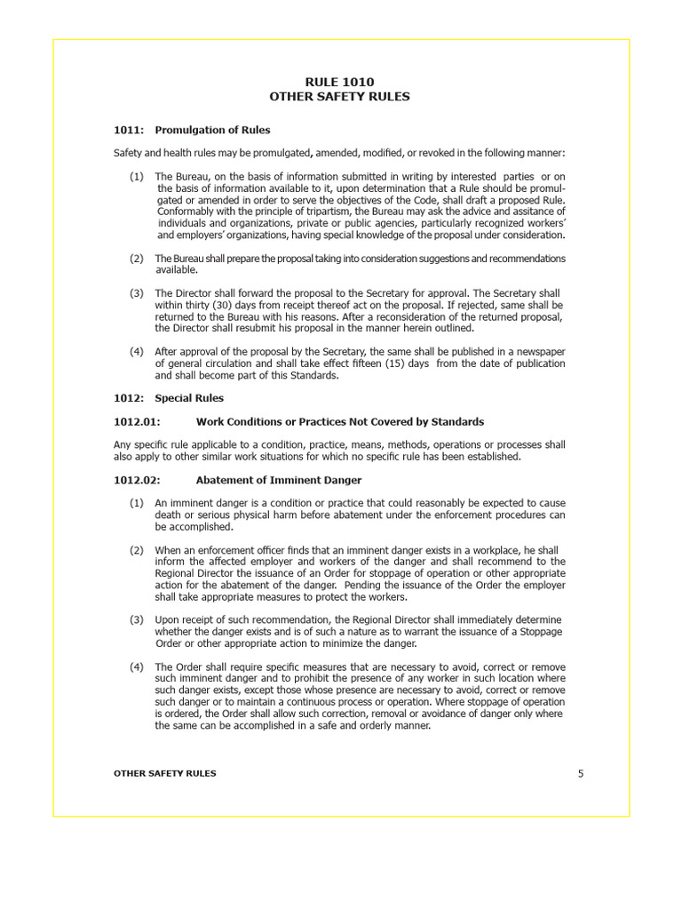 OSH Standards 2017 16 18 | PDF | Occupational Safety And Health | Safety