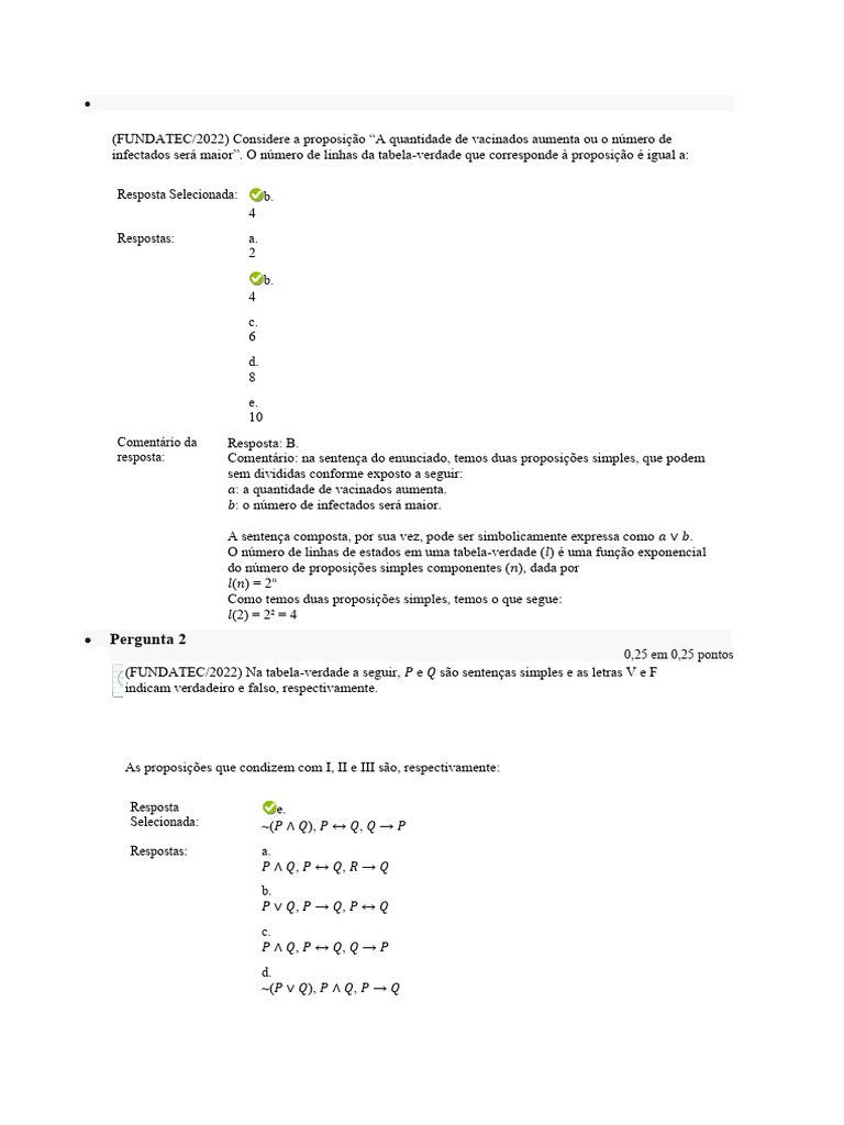 Prova Mod 2 | PDF | Metalógica | Matemática