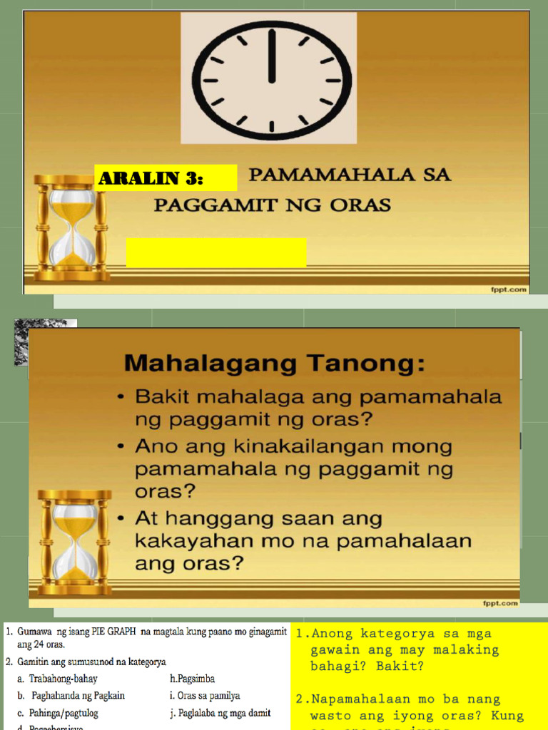 QUARTER 3 LESSON 3 Wastong Pamamahala NG Oras | PDF