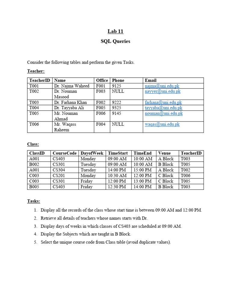 Lab 11 Solution | PDF