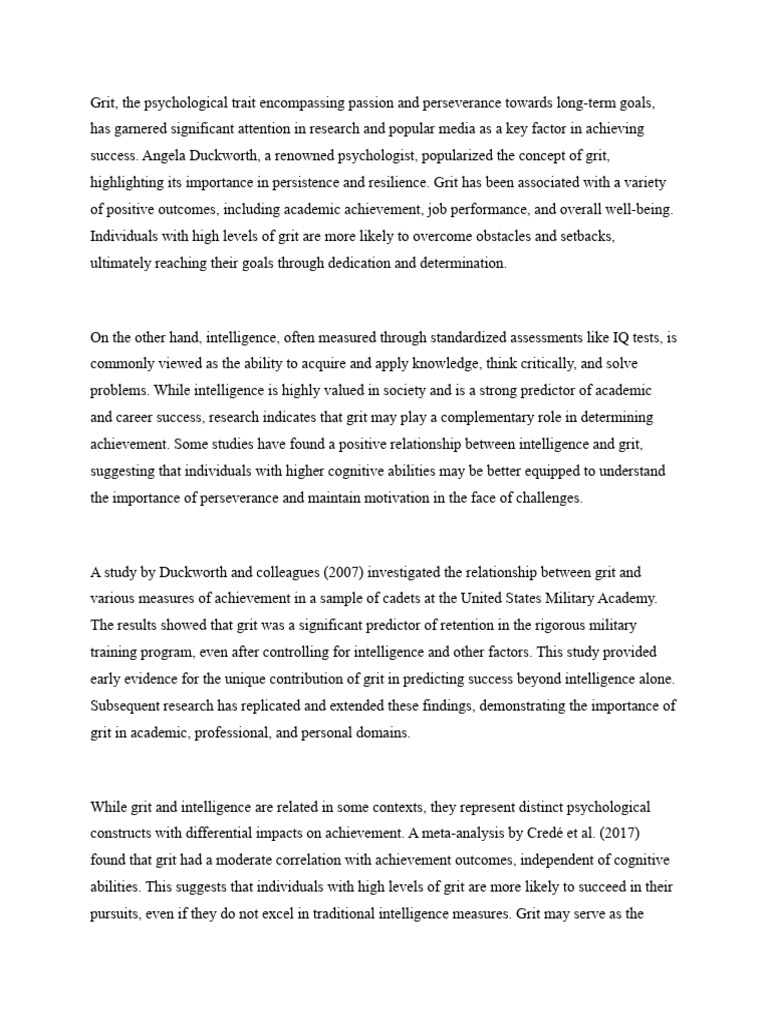 Epsy Content 1 | PDF | Grit (Personality Trait) | Psychological Resilience