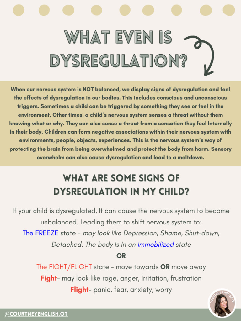 What Are Some Signs of Dysregulation in My Child | PDF | Anxiety | Fear