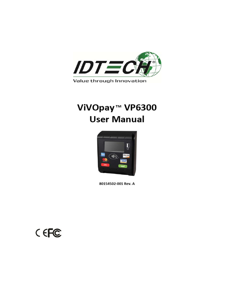 VIVOpay VP 6300 | PDF | Emv | Smart Card