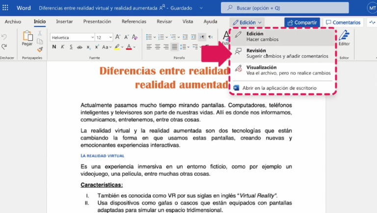 Elegir-opción-Revisión-para-revisar-documentos-en-Word-365 | PDF